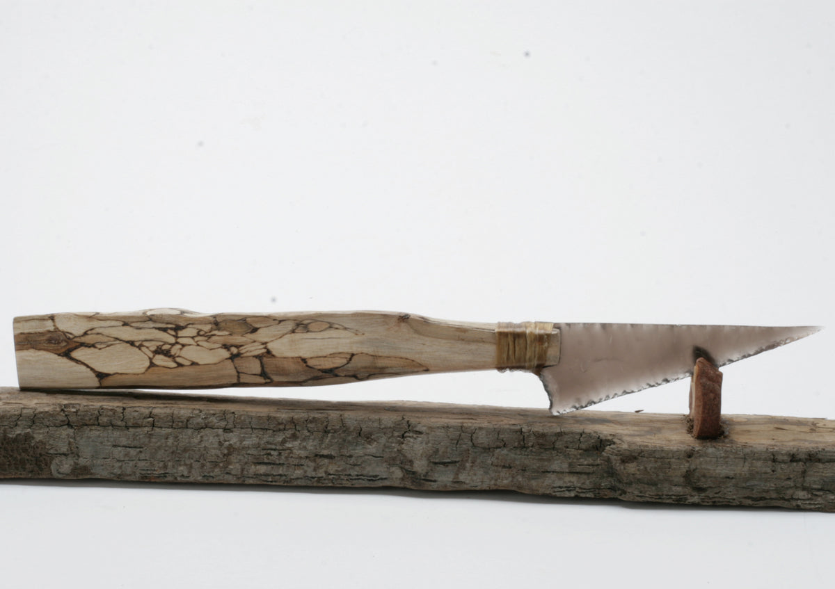 Translucent Obsidian Knife with Woodburned on Drift Wood – JJ Stone Craft